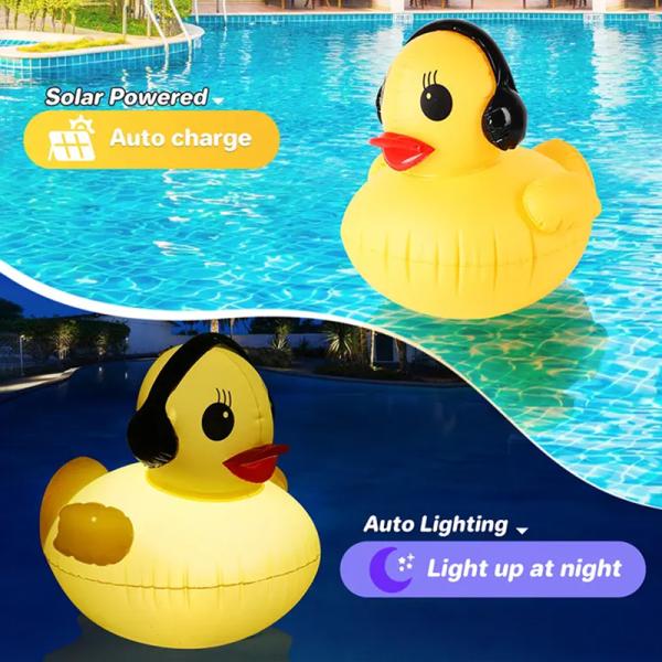 Quality PVC Inflatable Luminous Balloons Indoor And Outdoor Solar Luminous Little Yellow Duck for sale