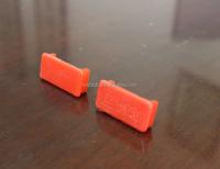 China White Rectangular Plastic End Caps For 1 Inch Square Tubing for sale