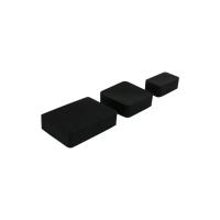 China White Rectangular Plastic End Caps For 1 Inch Square Tubing for sale
