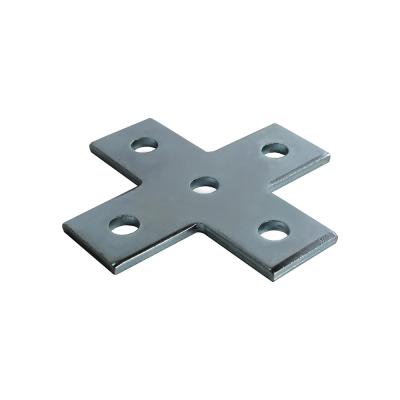 Cina 4 buchi piatto bracciale di strumento rettilineo unistrut bullone Noce di timbrazione piastra connettore a forma di L T in vendita