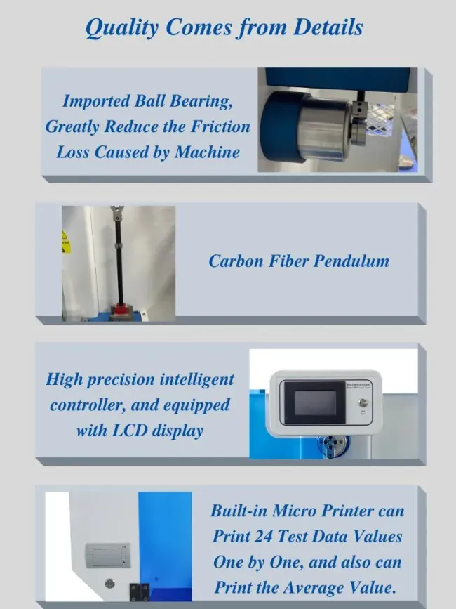 Selection Imported Digital Charpy Impact Testing Machine for Plastic and Rubber