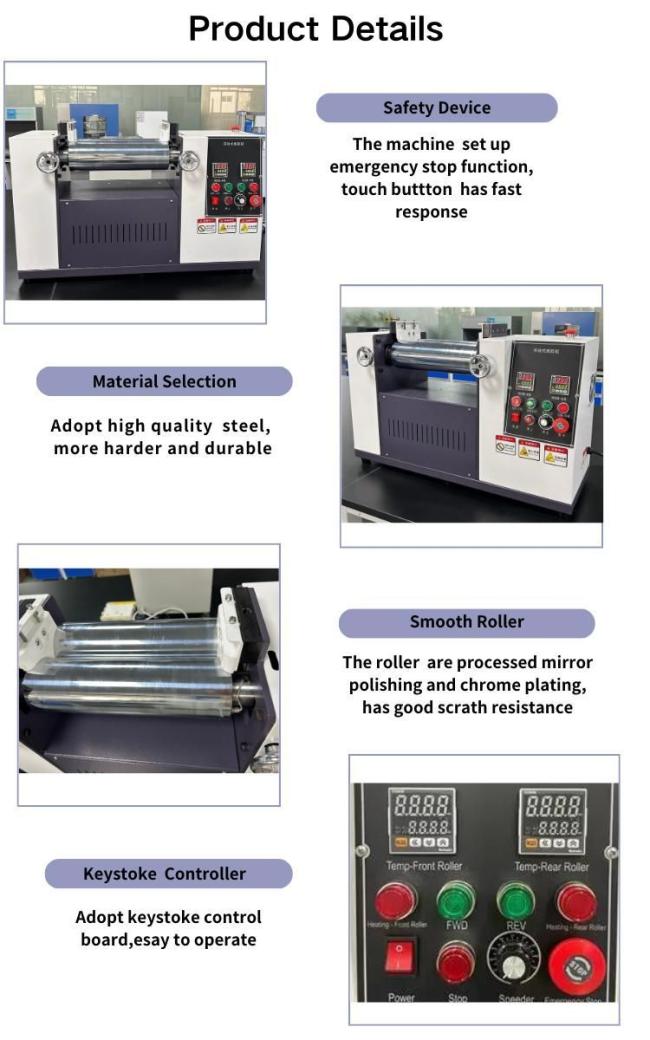 Two Roll Open Rubber Mixing Machine for Rubber Factory