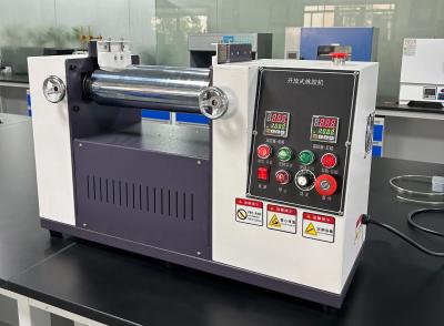 China Manual Control Open Rubber Mixing Machine with Mirror Polished Chrome Rollers and Collision Emergency Stop for sale