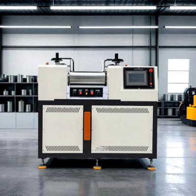 China Two Roll Mill with SUS304 Stainless Steel Hopper Adjustable Roller Spacing and High Speed Mixer for Rubber Mixing for sale