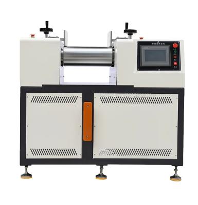 China Two Roll Mill with SUS304 Stainless Steel Hopper Adjustable Roller Spacing and High Speed Mixer for Rubber Mixing for sale