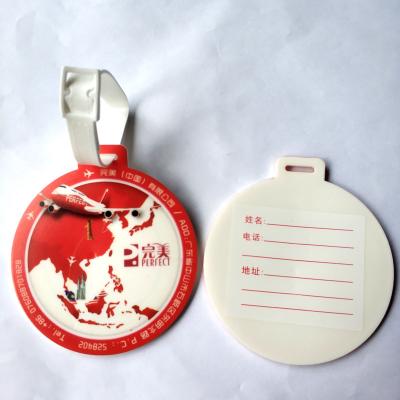 China Promotional Standard Size Soft Cheap Custom PVC Luggage Tag Wholesale for sale