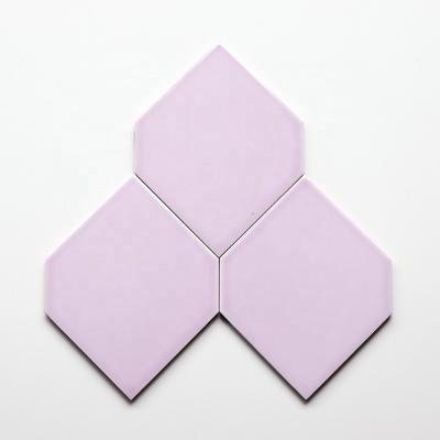 China 15x15cm Decorative Subway Tile Ceramic Glazed Wall Tiles Rhombus Design for sale