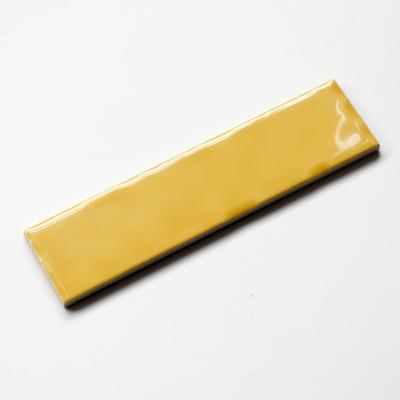 China Interior Wall Decorative 75x300 Yellow Subway Bathroom Tile for sale