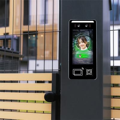 China 5 Inch Android Face Recognition Attendance Terminal Biometric Facial Recognition NFC QRcode OEM Support Night Vision Reset Face for sale