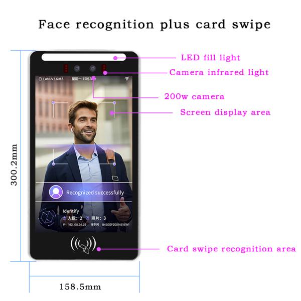 Quality 10.1" Face Recognition Door Access Control Time Attendance System OEM with WiFi for sale