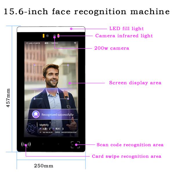 Quality 10.1\" Dynamic Attendance Register Face Recognition Punch Card Machine with for sale