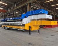 Quality 3 Axles 30 Ton Low Bed Trailer Steel Lowbed Semi Trailer For Heavy Transportatio for sale
