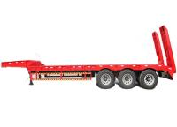 Quality 60-100 Ton Heavy Duty Flated Bed Trailer 3 Axles Gooseneck Semi Trailer for sale