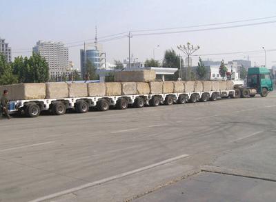 China Customized Axle Modular Lowbed Trailer Hydraulic Semi Trailer 8 Axles for sale