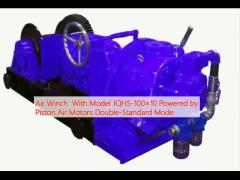 Piston Air Motors Air Winch JQHS-100×10 Double Standard Mode Dia 8mm - 16mm Draadtouw