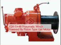 JQH-5×48 Pneumatic Winch  Powered By Piston Type Gas Motor