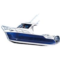 Quality 23ft 7m Profisher Enclosed Cabin Rowing Fishing Boat Aluminum Boat for Sale for sale