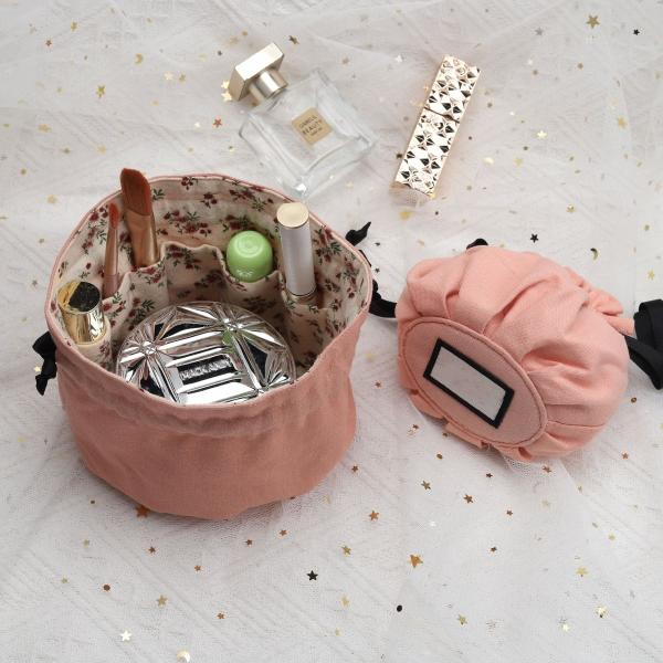 Quality Drawstring Canvas Cosmetic Toiletry Bag Custom Logo Printed for sale