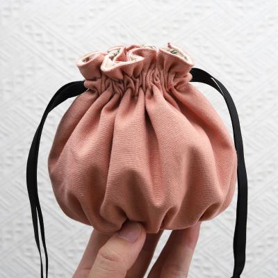 China Drawstring Canvas Cosmetic Toiletry Bag Custom Logo Printed for sale