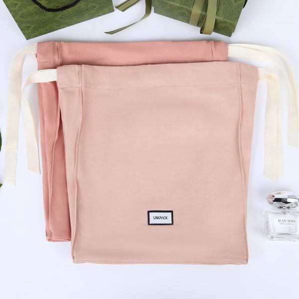 Quality Square Bottom Canvas Cosmetic Bag Dustproof with Pink Shoe Handbag Packing for sale