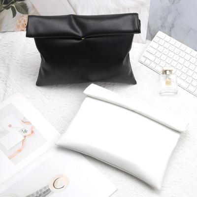 China Pu Leather Envelope Pouch With Snap Button Waterproof Swimwear Handbag Packging for sale