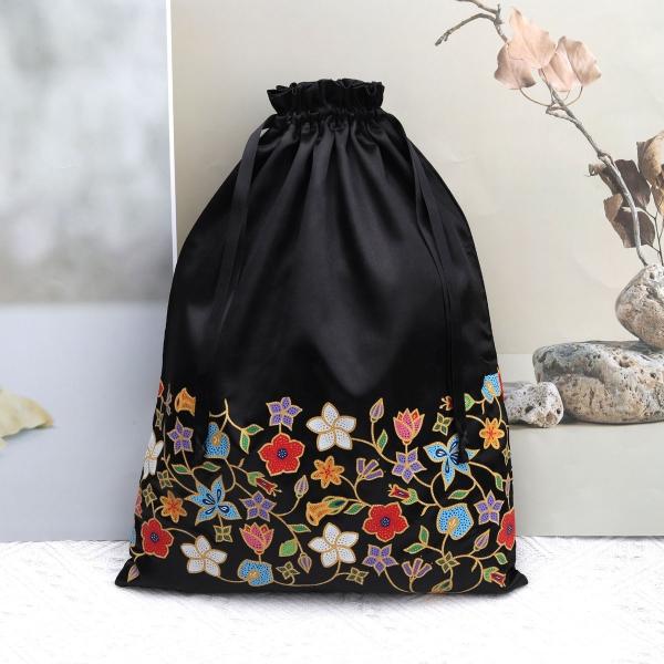 Quality Reusable Gift Drawstring Dust Bag Full Screen Printing Soft Light Effect for sale