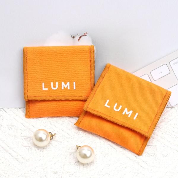 Quality Necklace Earring Jewelry Dust Bag Cotton Twill Envelope Flap Pouch Reusable for sale