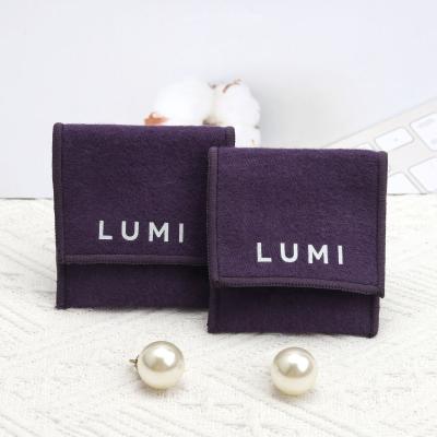 China Necklace Earring Jewelry Dust Bag Envelope Cotton Twill Type Customized Printed for sale