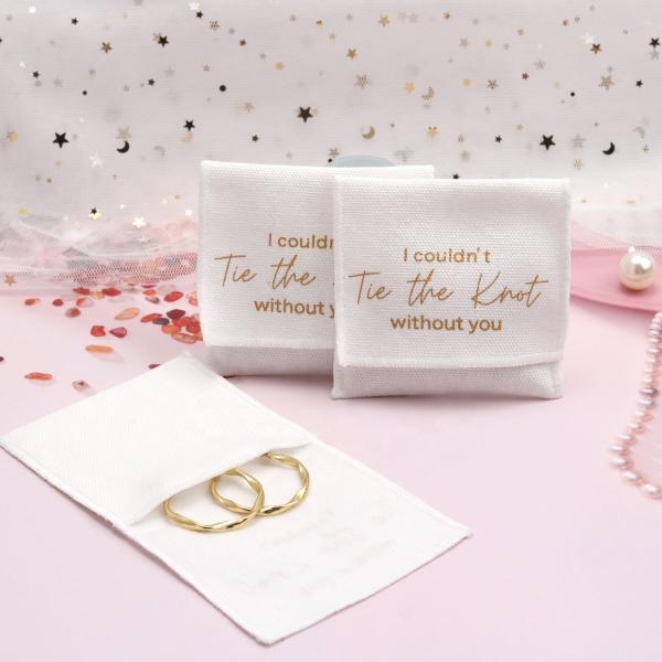 Quality Soft Brush Canvas Envelope Jewelry Dust Bag Custom Logo Printed Lightweight for sale