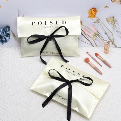 China Luxury Satin Envelope Dust Bag Logo Printed for Wig Wallet Bundle Pouch for sale