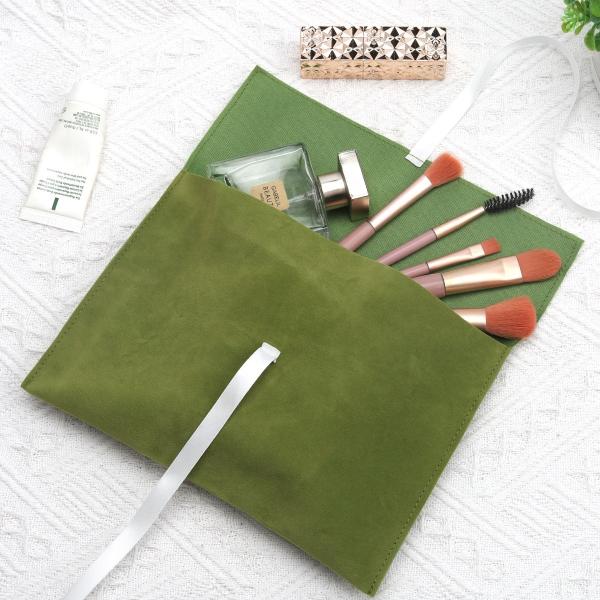 Quality Thick Luxury Velvet Envelope Pouch Custom Logo Printed 20x15 for sale