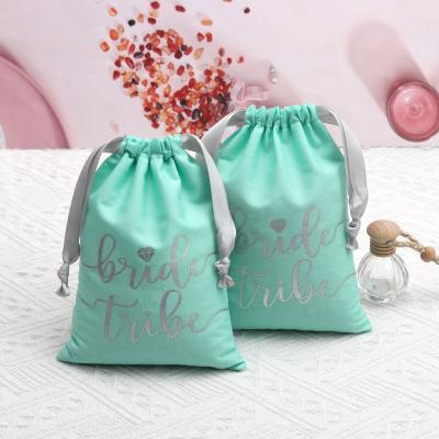 China Muslin Drawstring Cotton Dust Bag Cosmetic Packaging Custom Logo Printing 8x10 for sale