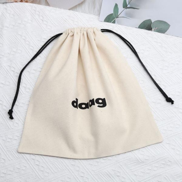 Quality ODM Cotton Canvas Dust Bag Organic Cotton Drawstring Bag Lightweight for sale