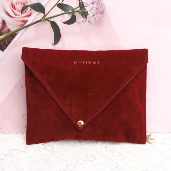 Quality Custom Luxury Velvet Envelope Bag Gift Packaging Suede Dust Bag 25x20 for sale