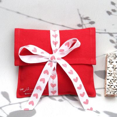 China Luxury Envelope Cotton Dust Bag Custom Logo Printed Canvas Bag for Packing Jewelry for sale