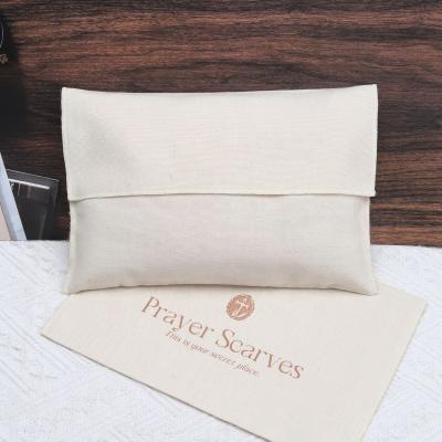 China Natural Cotton Dust Bag Custom Printed Reusable Cotton Canvas Envelope Bag for sale
