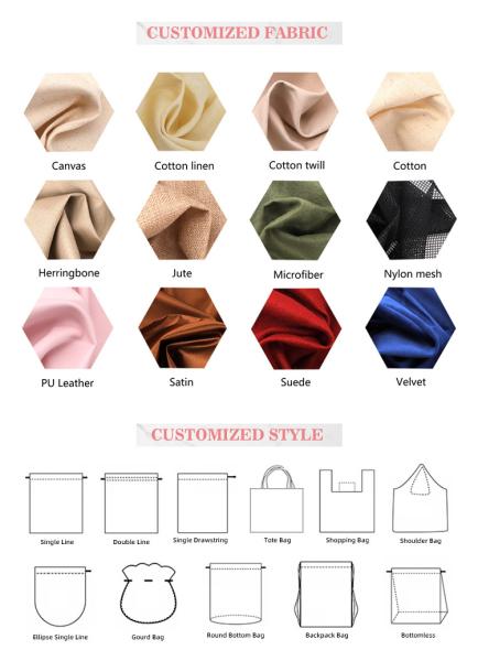 Quality Square Canvas Drawstring Cosmetic Custom Dust Bag Custom Logo Printed for sale