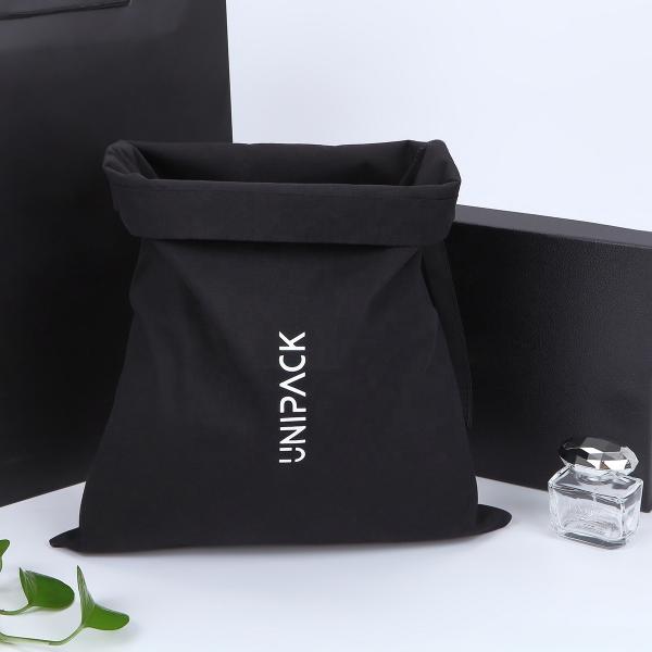 Quality Black Cotton Twill Drawstring Dust Bag Underwear Shoe Clothes Storage Custom for sale