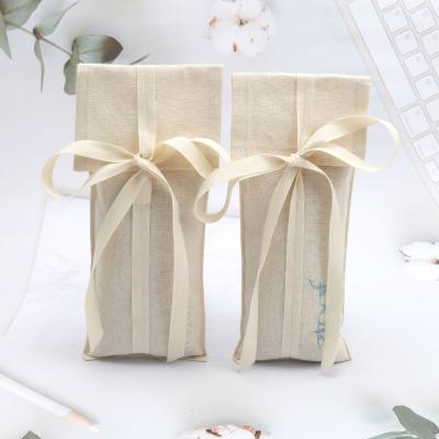 China Cotton Muslin Envelope Gift Dust Bag for Packing Natural Luxury Jewelry Cosmetic for sale