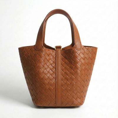 China Lunch Basket Bucket Bag Custom Leather Women'S Bag Reusable for sale