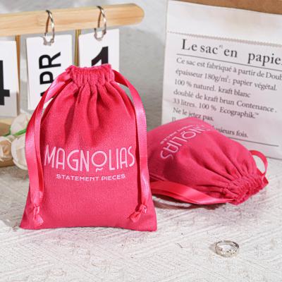 China High Quality Velvet Perfume Jewelry Candle Packing Bag With Logo Customized Velvet Drawstring Gift Pouch for sale