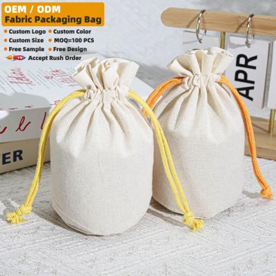 China 100pcs colorful organic 100% cotton drawstring dust bag natural muslin cotton bottle perfume candle storage pouch for sale