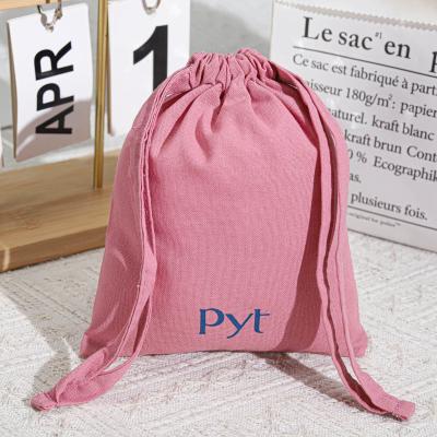 China 10x15cm Cotton Perfume Drawstring Storage Bag With Custom Logo Reusable Cotton Skincare Cosmetic Drawstring Pouch for sale