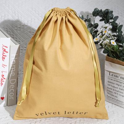 China Muslin Cotton Dust Bag Drawstring Jewelry Pouch Eco Friendly 20x30cm for sale