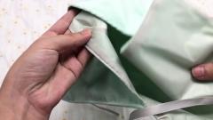 light green velvet envelope pouch with embroidery logo