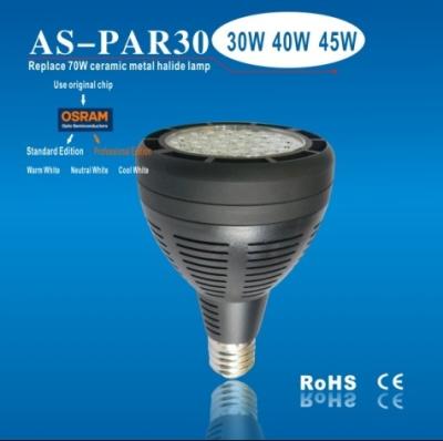 China manufacturers china LED 40W e27 PAR30 lamp replace 35w halogen bulbs 70w metal halide lamp application in art gallery for sale