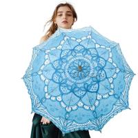 Quality Popular Lace Parasol with Wooden Handle Promotional Party Supplies for Brides for sale