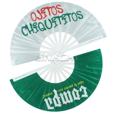 China 13 Inch Large Handheld Foldable Dance Fans Customizable Sublimation on Bamboo with Loud Popping Sound for Line Dancing for sale