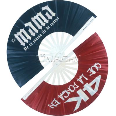 China 2025 Wholesale Big Clack Large Rave Personalized Custom Printed Logo Bamboo Hand Fan for sale