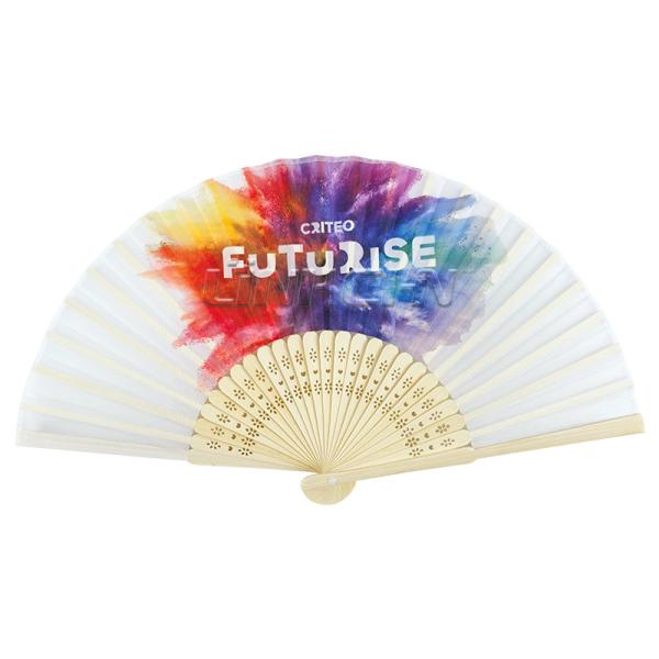 Quality Wholesale 21cm Custom Printed Logo Folding Bamboo Hand Fan for Weddings Hand for sale
